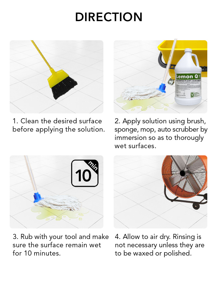 Lemon Q Disinfectant Cleaner GAL